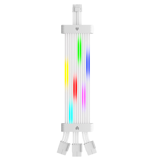 Адаптер Coolmoon 3x8 pin to 16 pin ARGB (GPU-38-16-W) White купити в ...