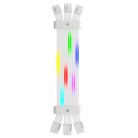 Кастомный кабель для видеокарты Coolmoon 3x8 pin GPU ARGB (GPU-38-W ...