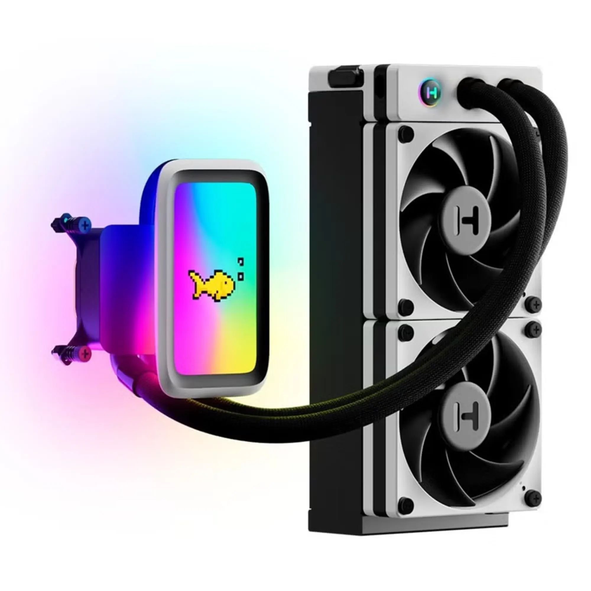 Готовая СВО Hyte THICC Q60 RGB 5'' LCD (FAN-HYTE-Q60-BW) Black/White ...