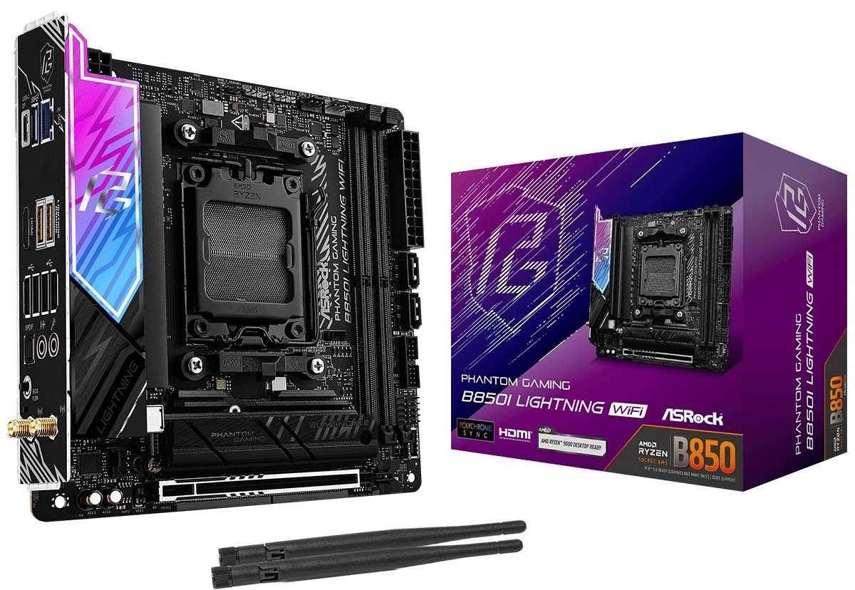 Материнська плата AsRock B850I Lightning WiFi (sAM5, AMD B850) купити в ...