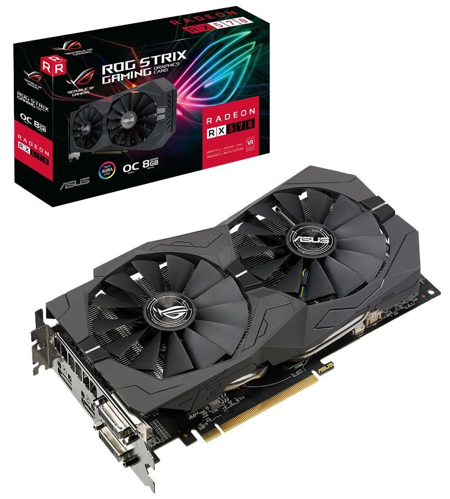 Купить Видеокарта Asus ROG Radeon RX 570 STRIX OC 8192MB (ROG-STRIX ...