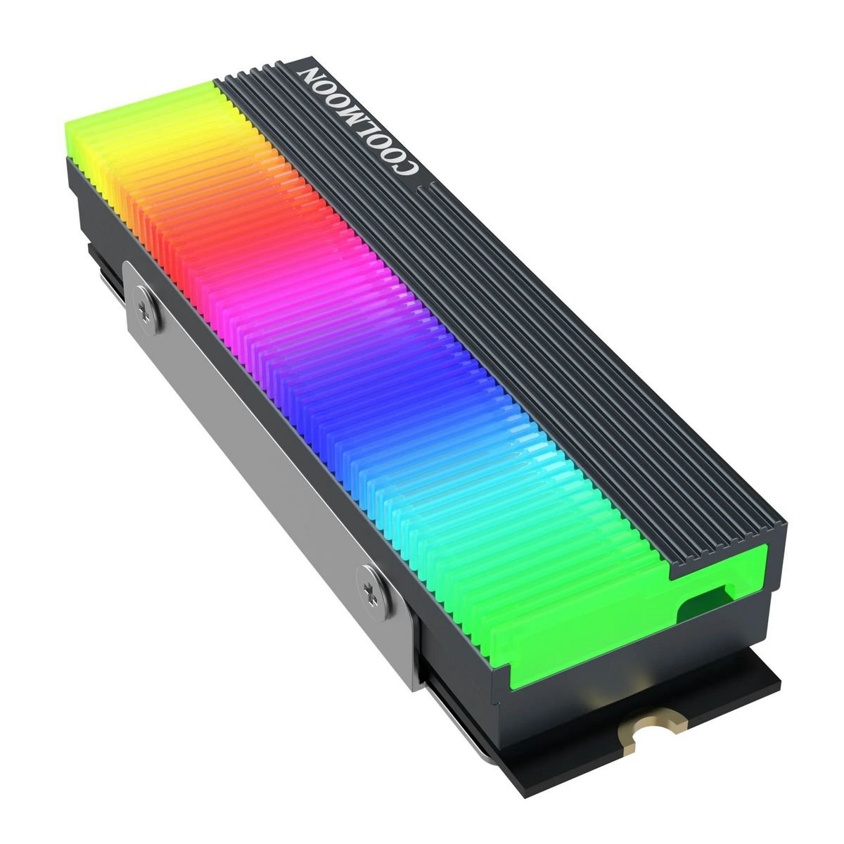 Купить Радиатор Coolmoon M2A ARGB M.2 SSD Radiator Black - цена в ...
