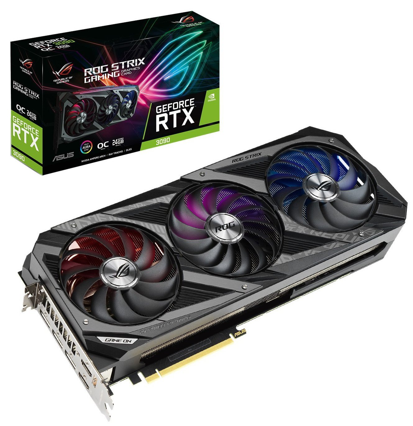 Відеокарта Asus ROG GeForce RTX 3090 STRIX OC 24576MB (ROG-STRIX-RTX3090-O24G-GAMING ...