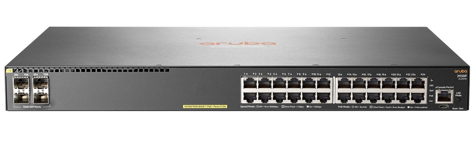 Купить Сетевой коммутатор HP Aruba 2930F 24G PoE+ 4SFP Switch (JL261A ...