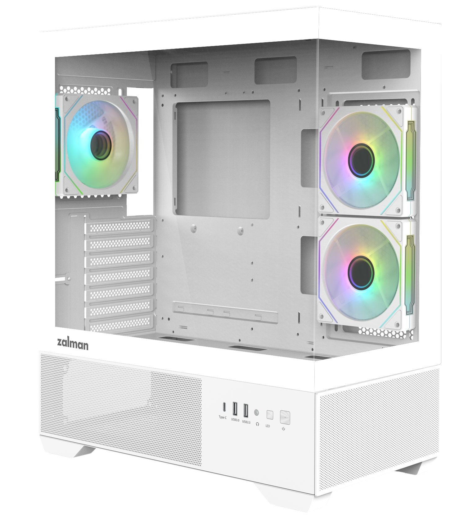 Корпус Zalman Chronix V2 Tempered Glass без БЖ White купити в Україні ...