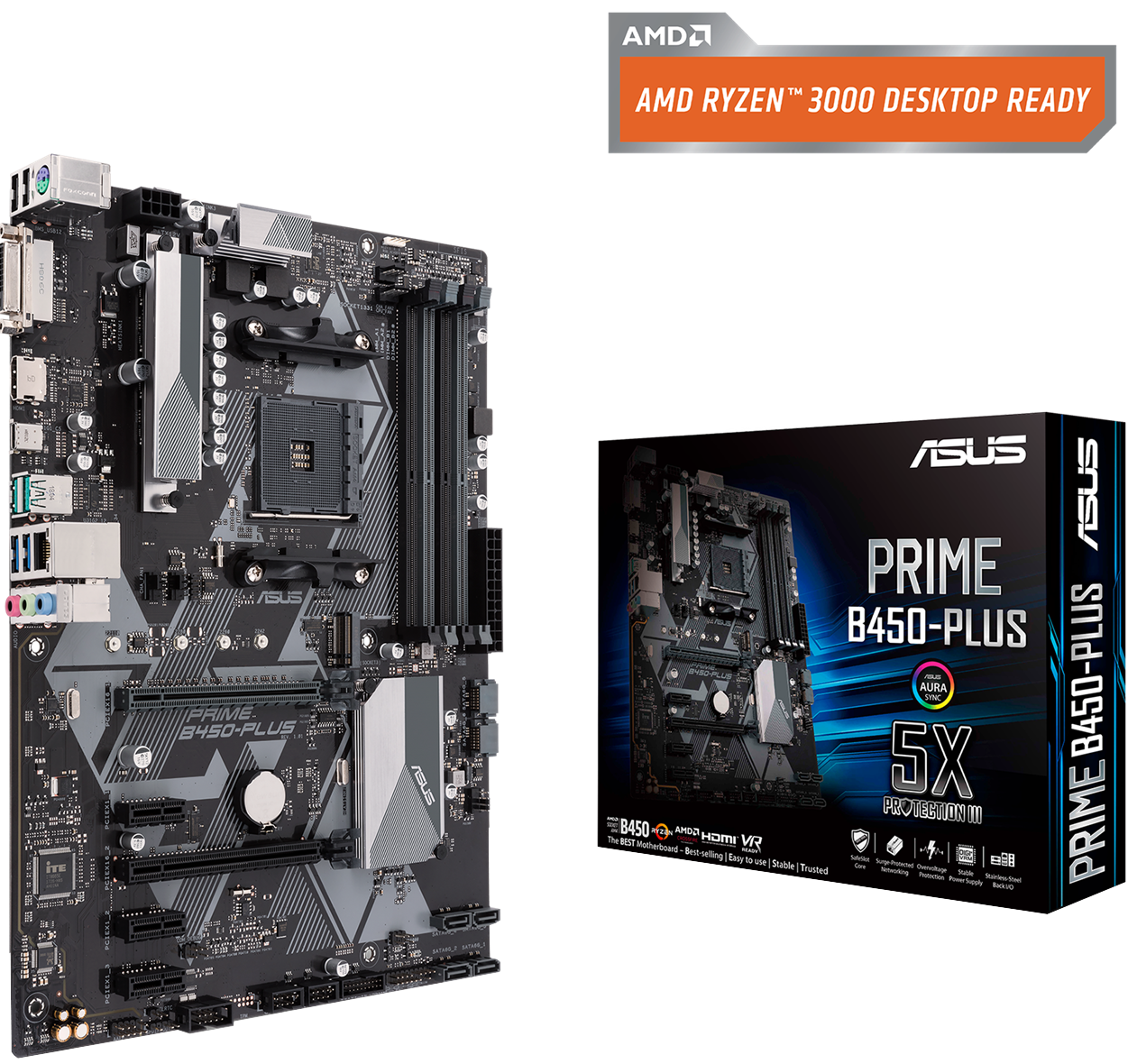 Материнська плата Asus PRIME B450-PLUS (sAM4, AMD B450) купити в ...