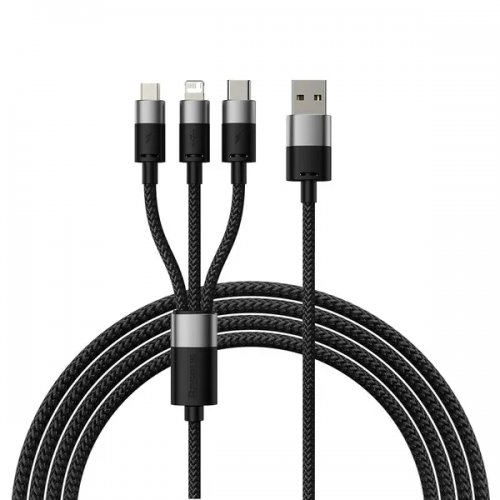 Кабель Baseus StarSpeed 3 in 1 USB to Lightning/USB Type-C/MicroUSB 1 ...