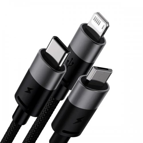 Кабель Baseus StarSpeed 3 in 1 USB to Lightning/USB Type-C/MicroUSB 1 ...