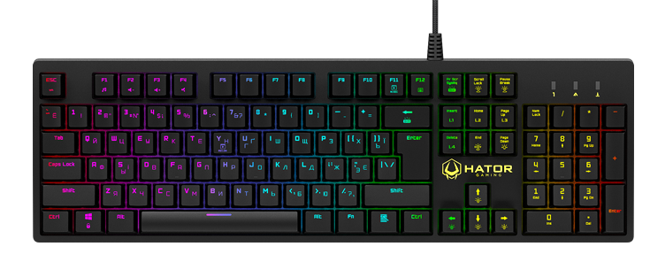 Купить Клавиатура HATOR Rockfall Outemu Mechanical Switches Red (HTK ...